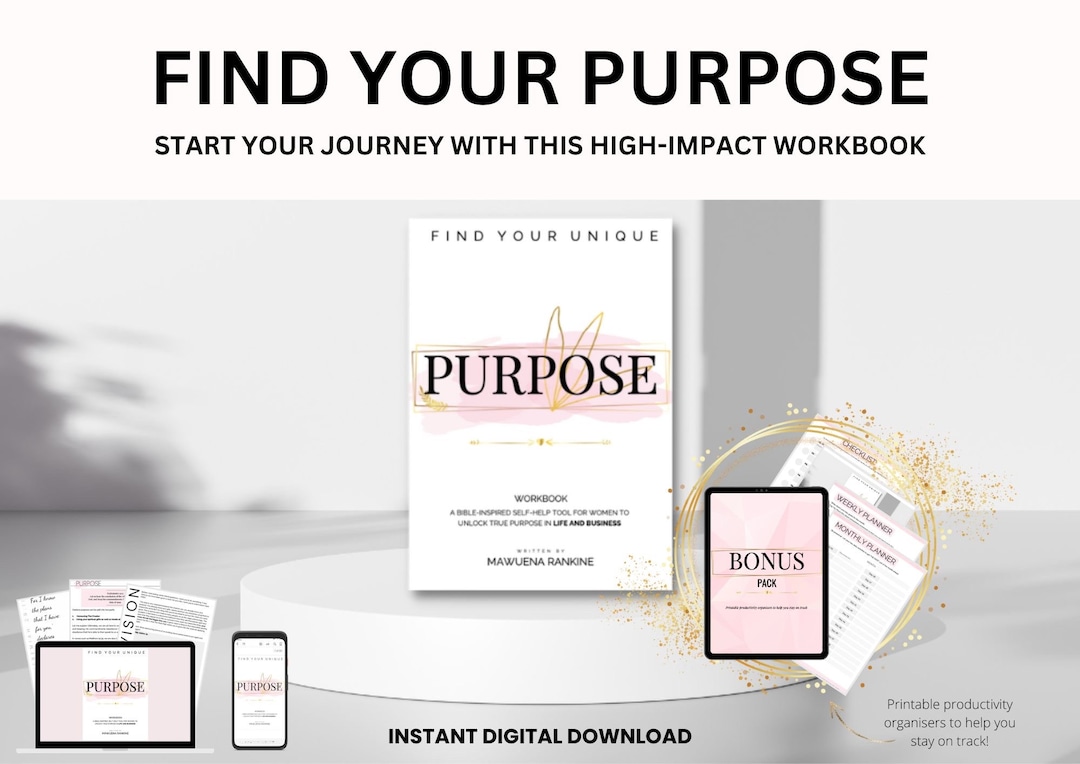 Find Your Purpose Workbook Find Purpose Life Purpose Journaling ...