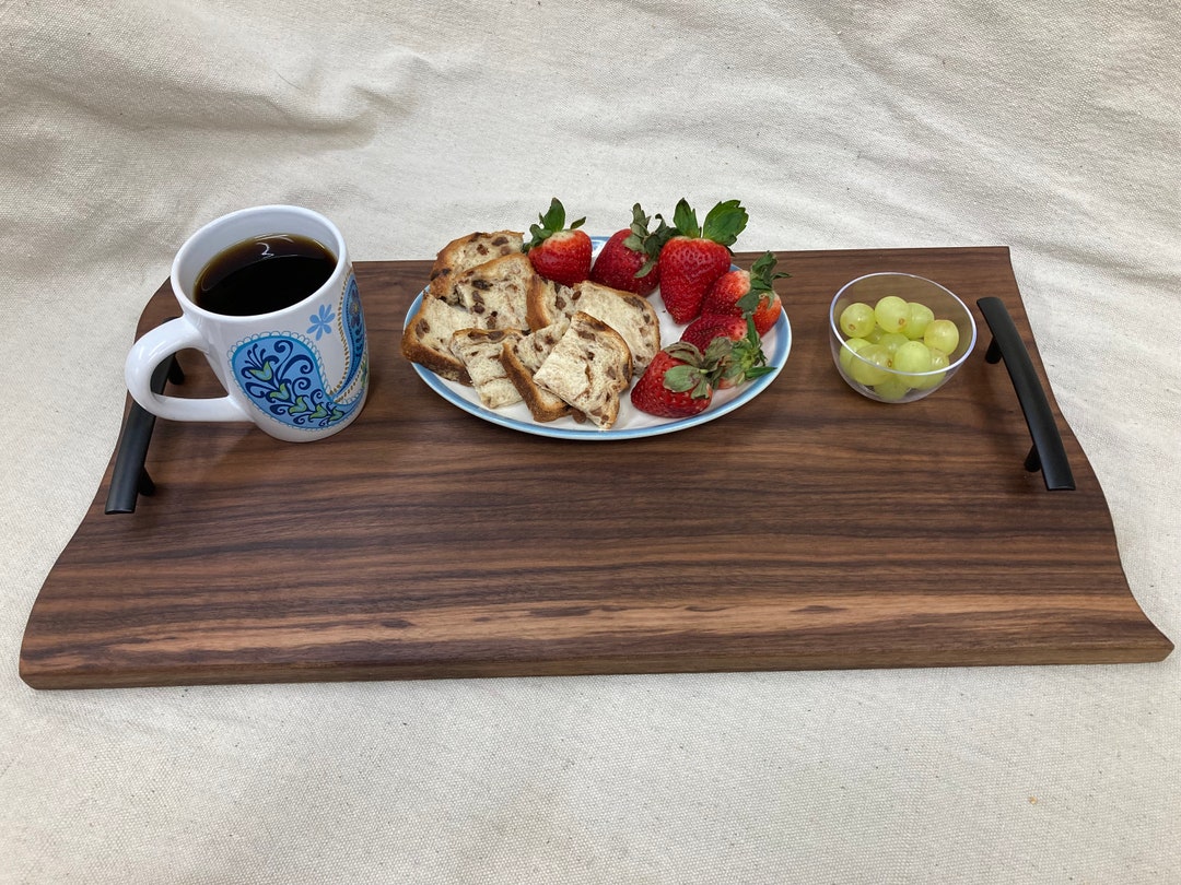 Walnut Serving Tray With Handles. - Etsy