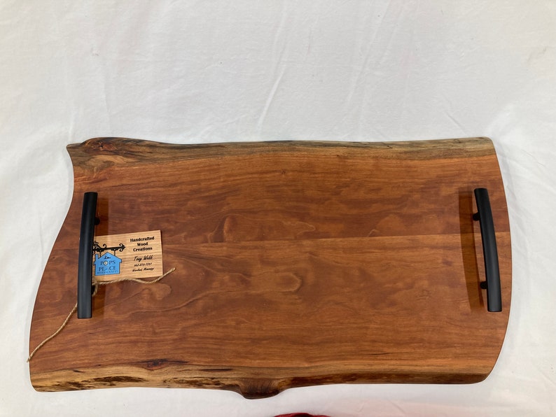 Cherry Serving Tray. Live Edge Cherry Serving Tray. Serving Tray With ...