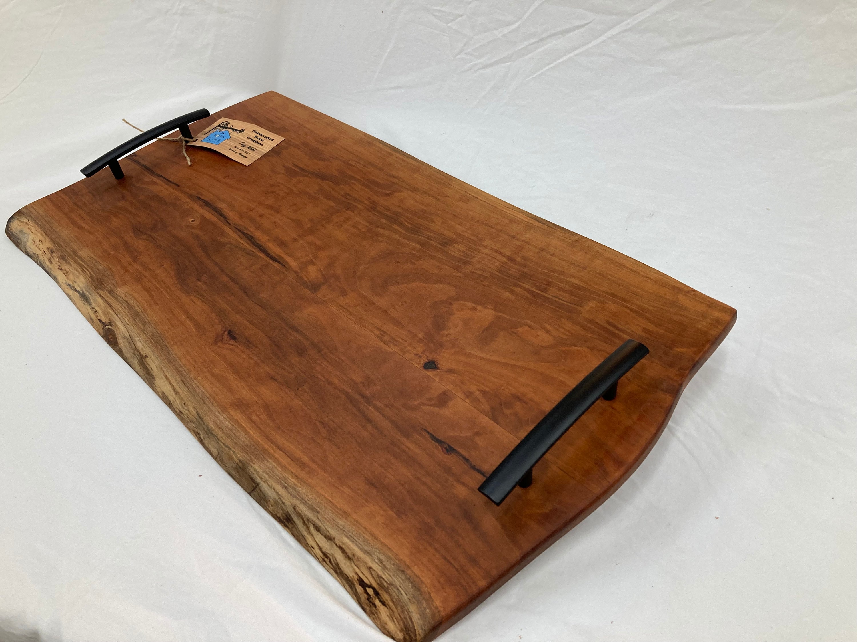 Cherry Serving Tray. Live Edge Cherry Serving Tray. Serving Tray With ...