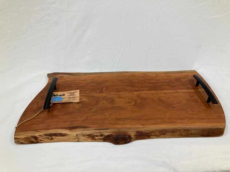 Cherry Serving Tray. Live Edge Cherry Serving Tray. Serving Tray With ...