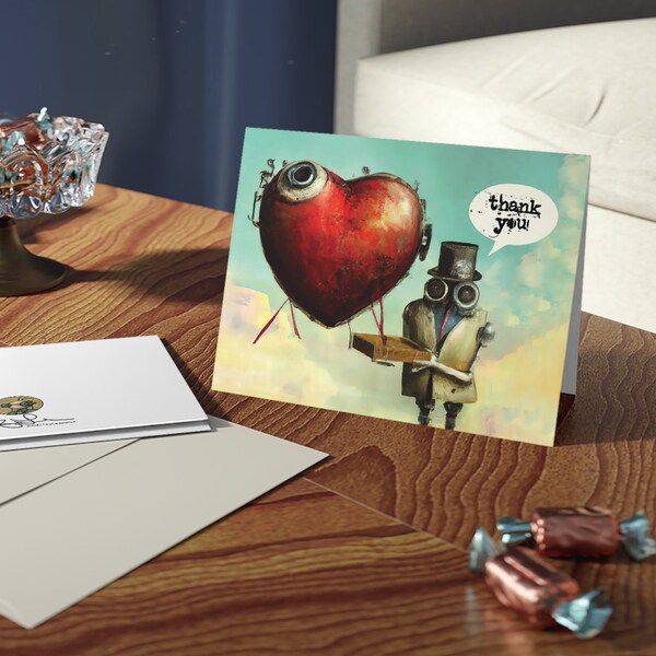 Robot Thank You Cards - Etsy