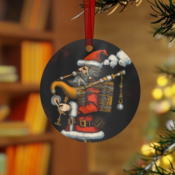 Scottish Santa With Bagpipes - Etsy