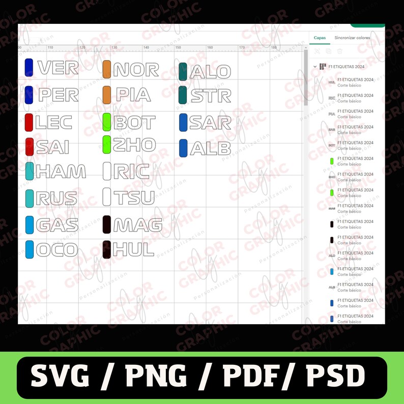 2024 F1 Drivers Digital File, Svg, Pdf, Png, Psd Ideal for Cuts, Cricut ...