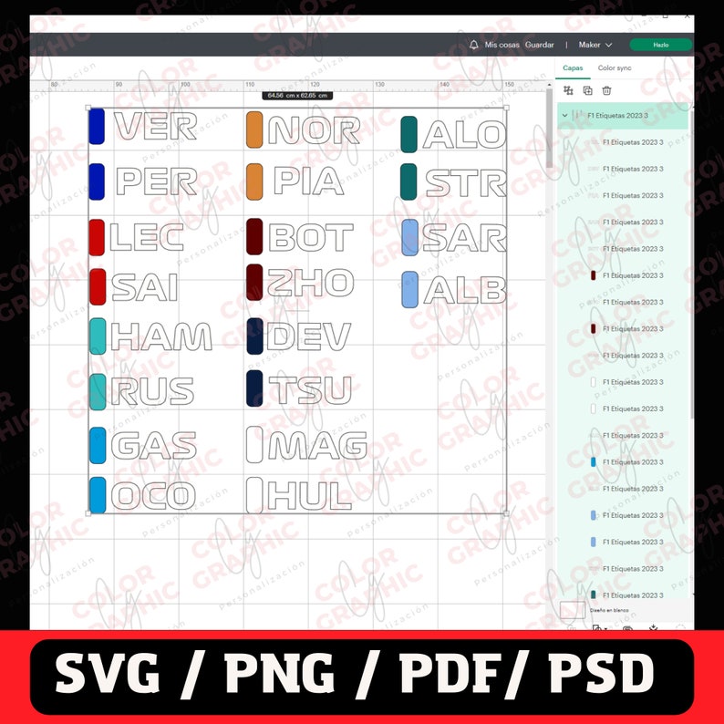 2023 2023 F1 Drivers Digital File, Svg, Pdf, Png, Psd Ideal for Cuts ...