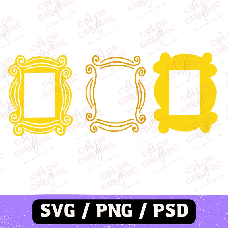 Friends Frame SVG, Digital File, Door Frame, Yellow Friends Frame - Etsy