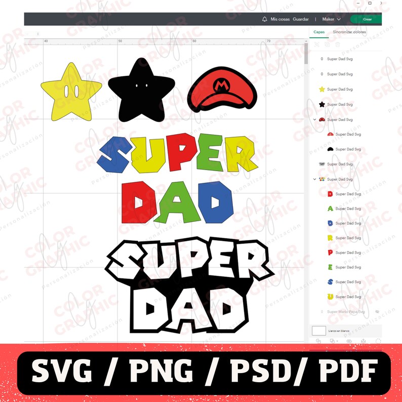 Design Super Dad SVG Super Mario Style, Super Dad Svg, Dad Svg, Files ...