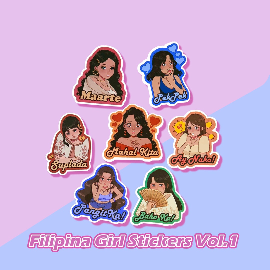 Filipina Girl Stickers Vol.1 Various Styles - Etsy