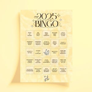 2025 Goals Bingo Card | Digital Download, Printable Goal Tracker ...