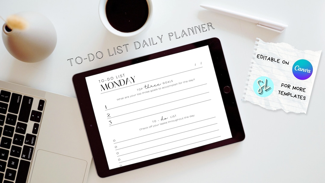 EDITABLE To-do List Daily Planner, 7-day Weekly Planner, Daily To-do ...