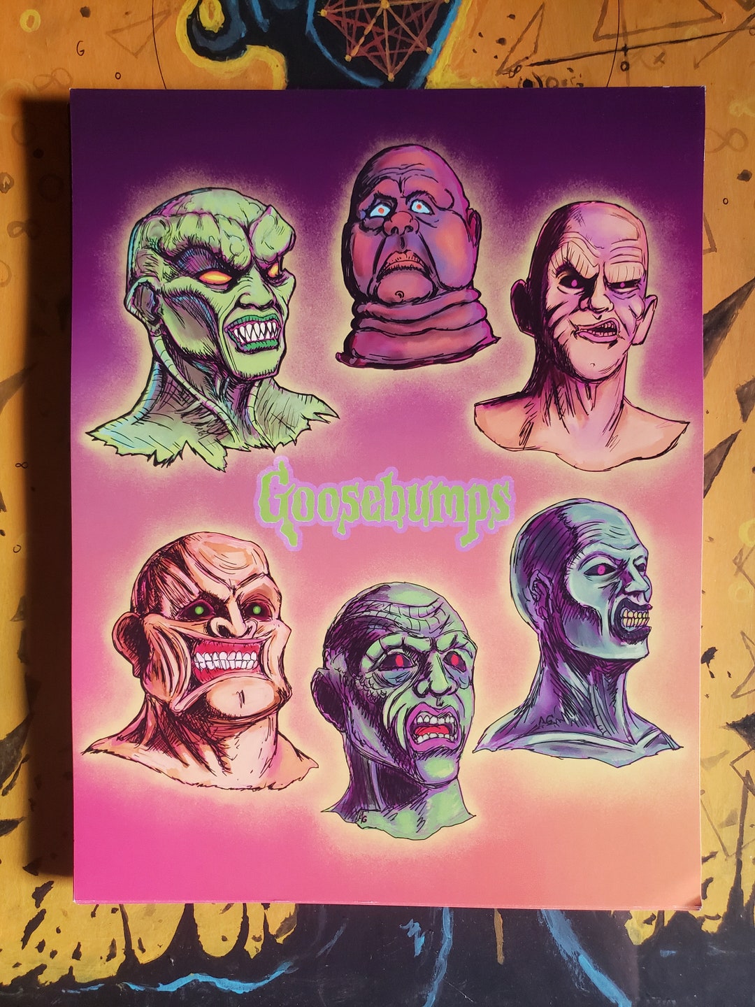 Goosebumps-the Haunted Mask Unloved Ones Painting 8 X 10 ART PRINT - Etsy