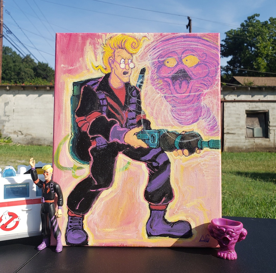 Power Pack Heroes Egon Spengler the Real Ghostbusters Acrylic Painting ...