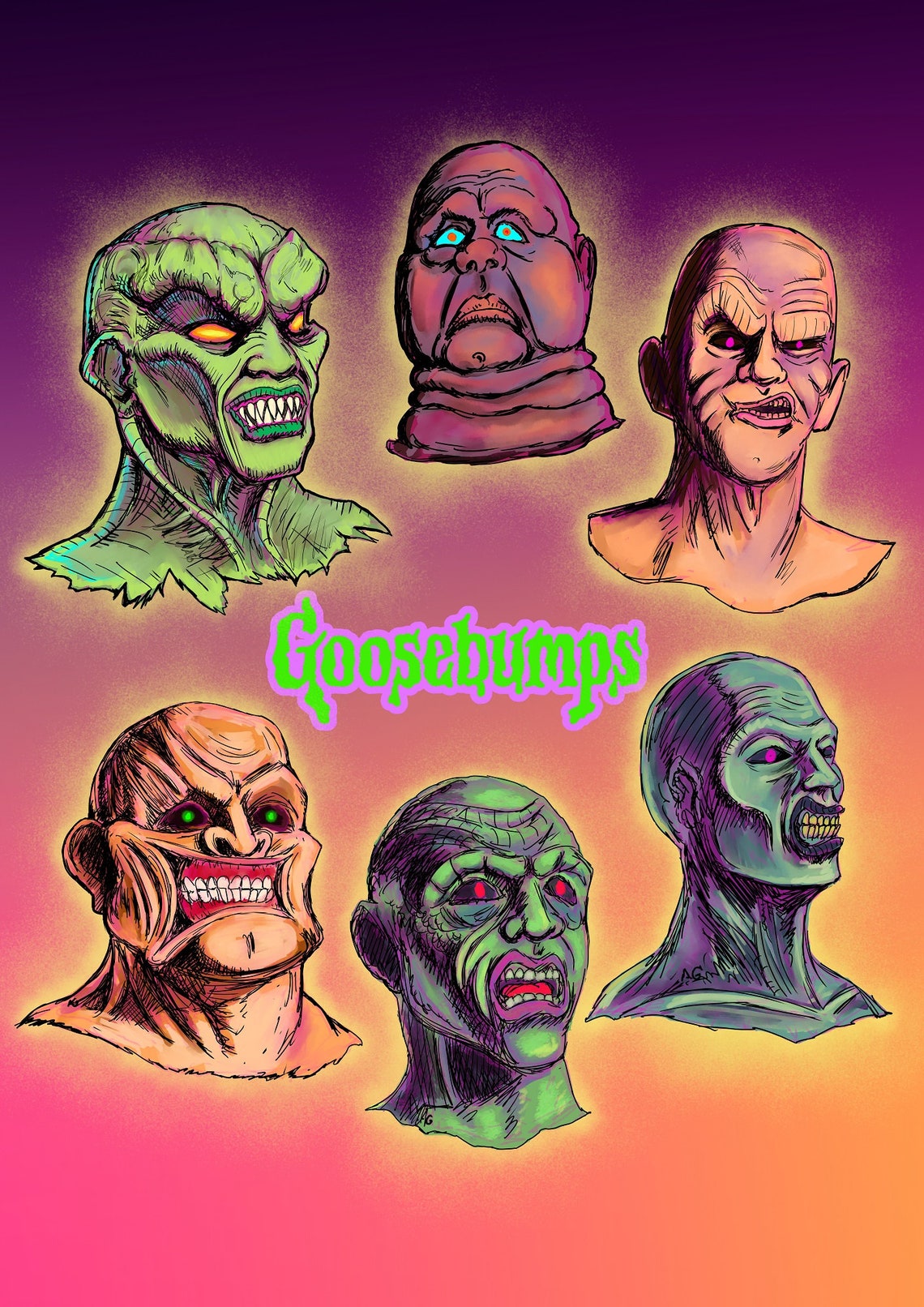 The Unloved Ones Goosebumps the Haunted Mask 11 X 17 Print - Etsy