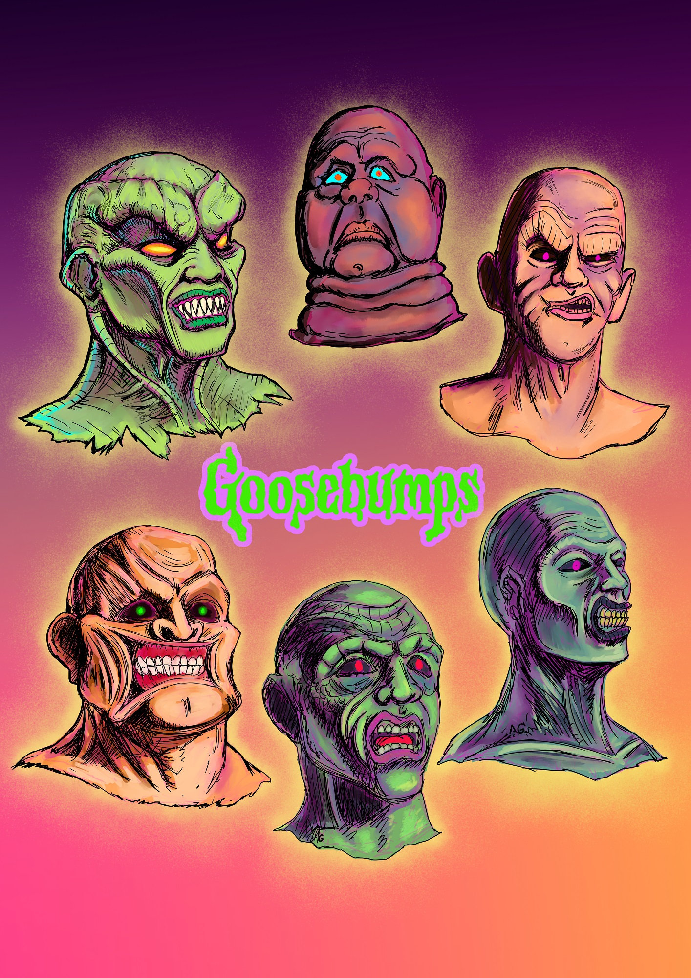 The Unloved Ones Goosebumps the Haunted Mask 11 X 17 Print - Etsy