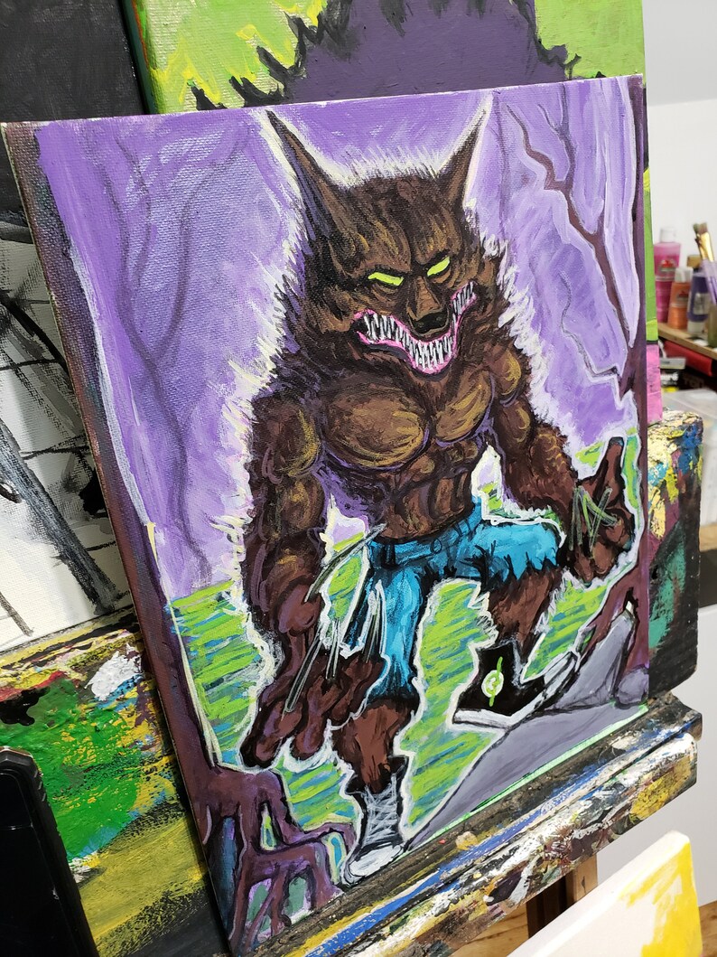 Werewolf Goosebumps Painting - Etsy