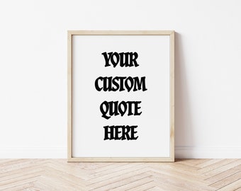 Custom Wall Text Print - Etsy