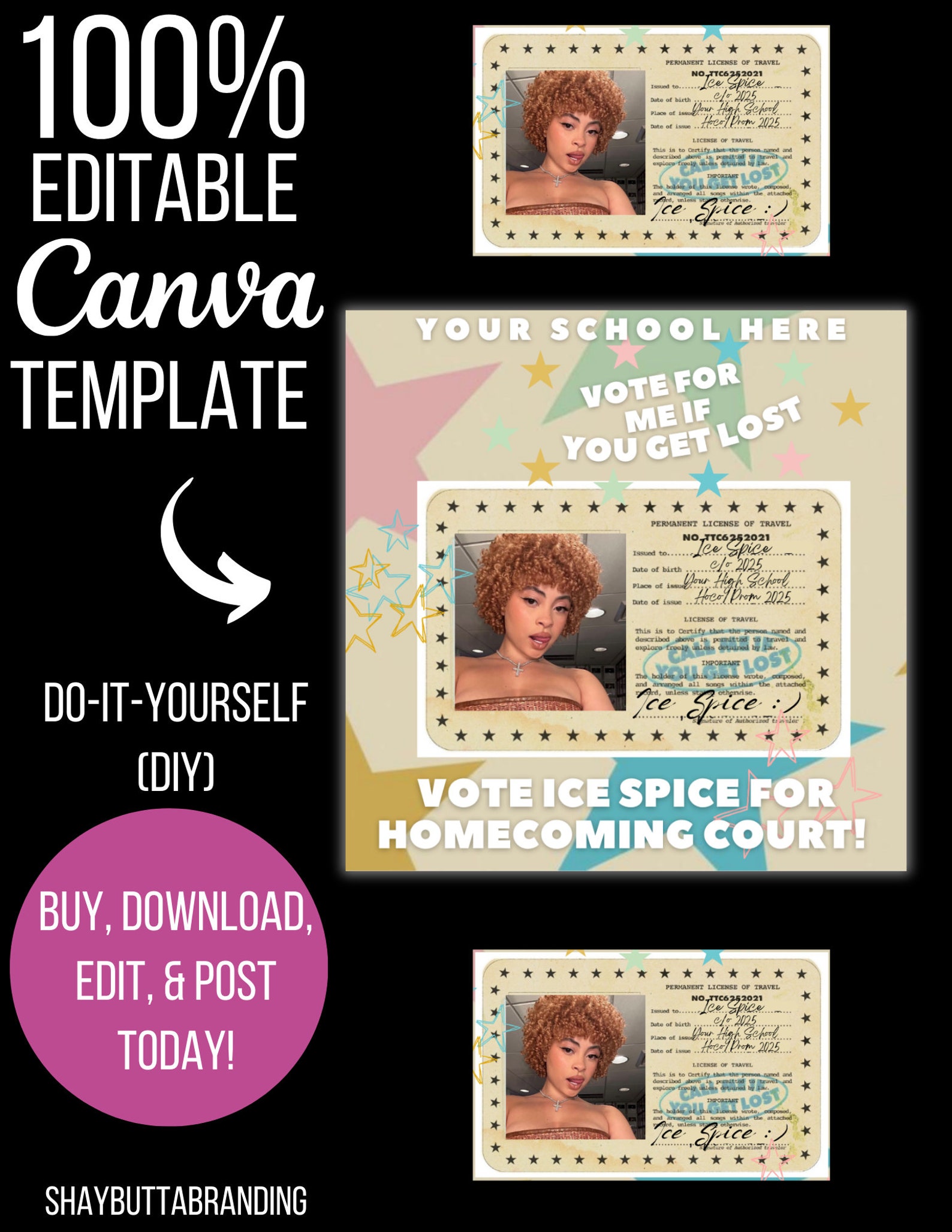 Editable Prom/ Homecoming Handouts With FREE Flyer| Do-it-yourself (DIY ...