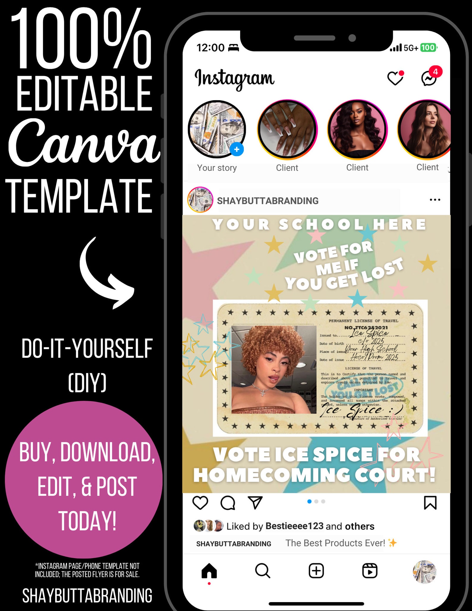 Editable Prom/ Homecoming Handouts With FREE Flyer| Do-it-yourself (DIY ...