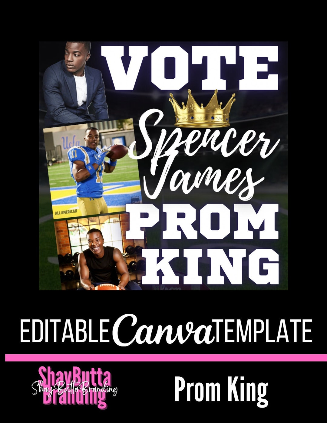 Editable Prom King Flyer | Do-it-yourself (DIY) | Vote for Me ...