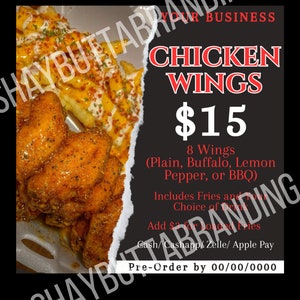 Editable Food Menu | DIY Food Flyer - Canva Editable Template - Meals ...