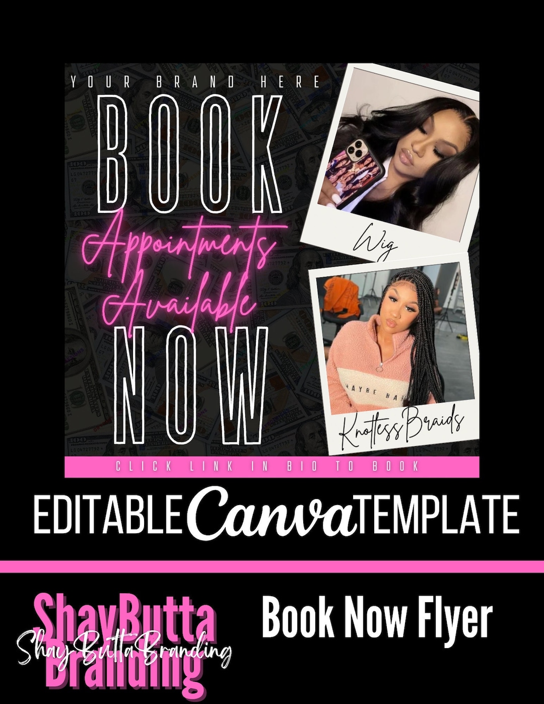 Book Now Flyer DIY Instagram Flyer Canva Editable Template - Etsy