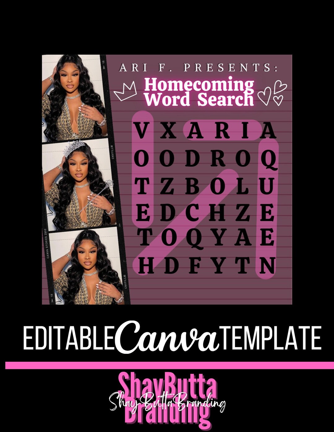Editable Prom Homecoming Queen Flyer Do It Yourself Diy Vote For Me