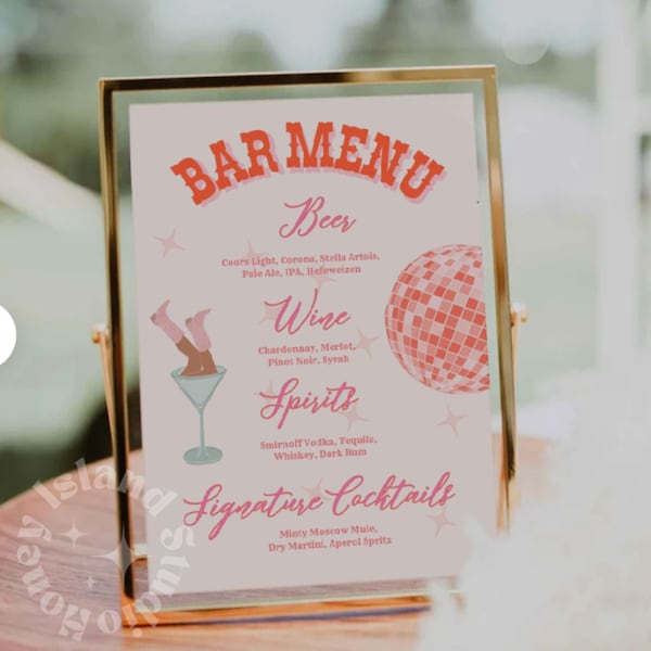 Cowboy Party Cocktail Menu - Etsy