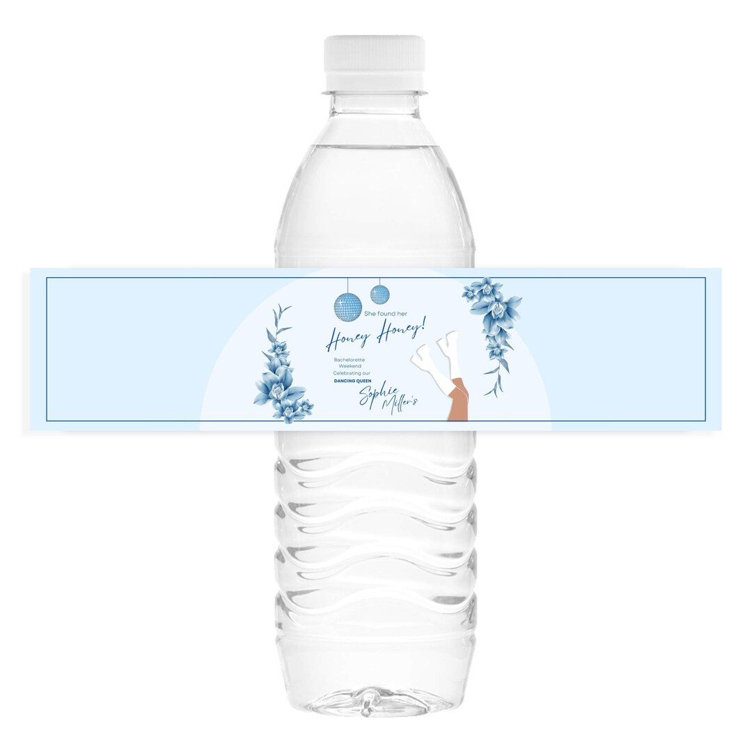 Mamma Mia Bachelorette Water Bottle Label Template, Honey Honey Bridal ...