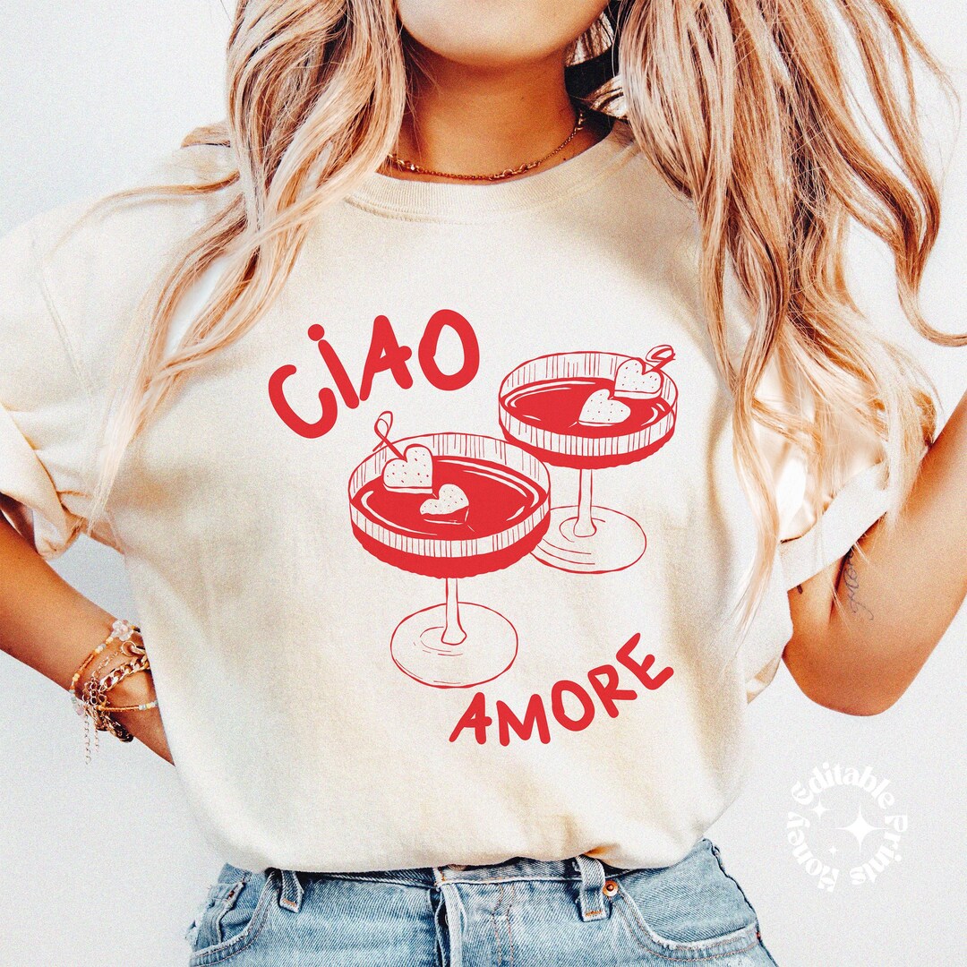 Ciao Amore Cocktail PNG: Valentines Martini Clipart (digital Download) - Etsy