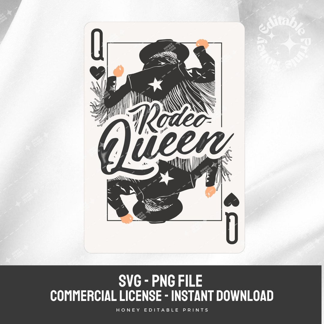 Cowgirl Queen of Hearts, Poker Card Rodeo Queen, Cowgirl Western ...