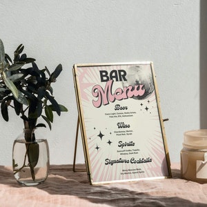 Disco Bar Menu, Retro Disco Drinks Menu, Disco Bachelorette Party ...