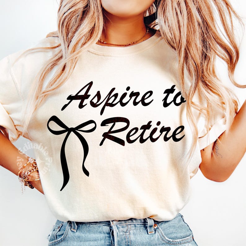 Aspire to Retire PNG: Coquette Fashion Clipart (digital Download) - Etsy