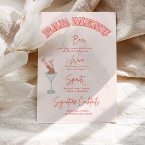 Cowgirl Bar Menu, Western Drinks Menu, Rodeo Bachelorette Party ...