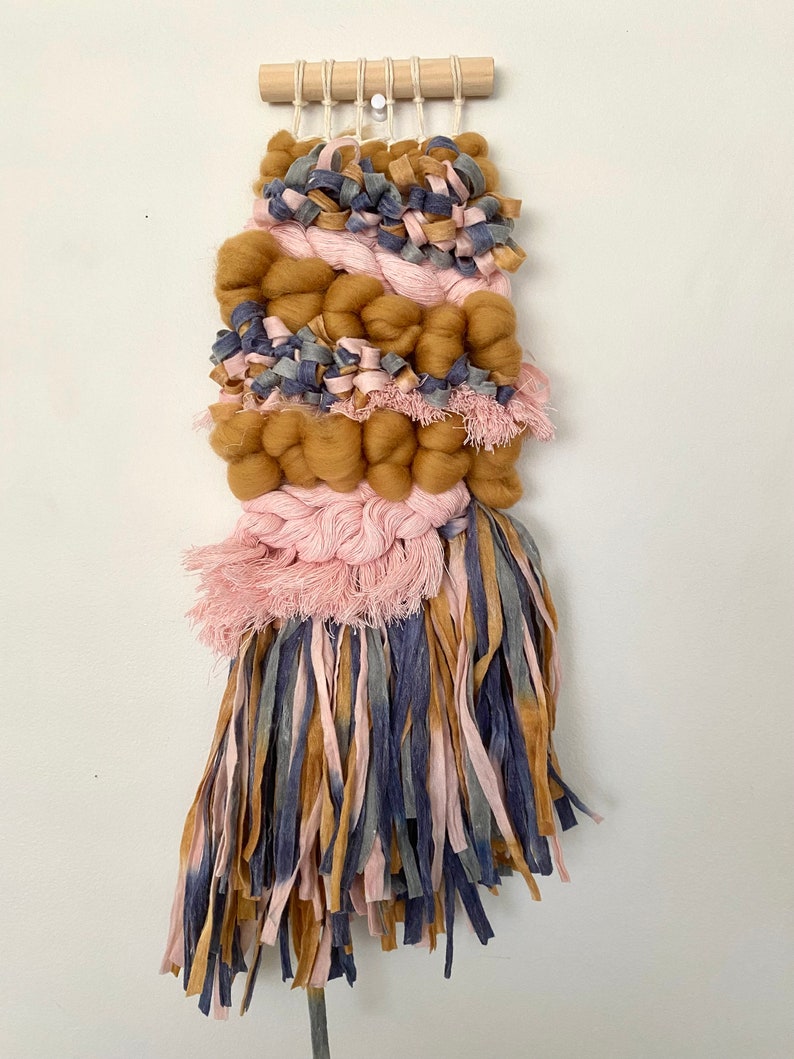 Mini Pink and Blue Weaving - Etsy