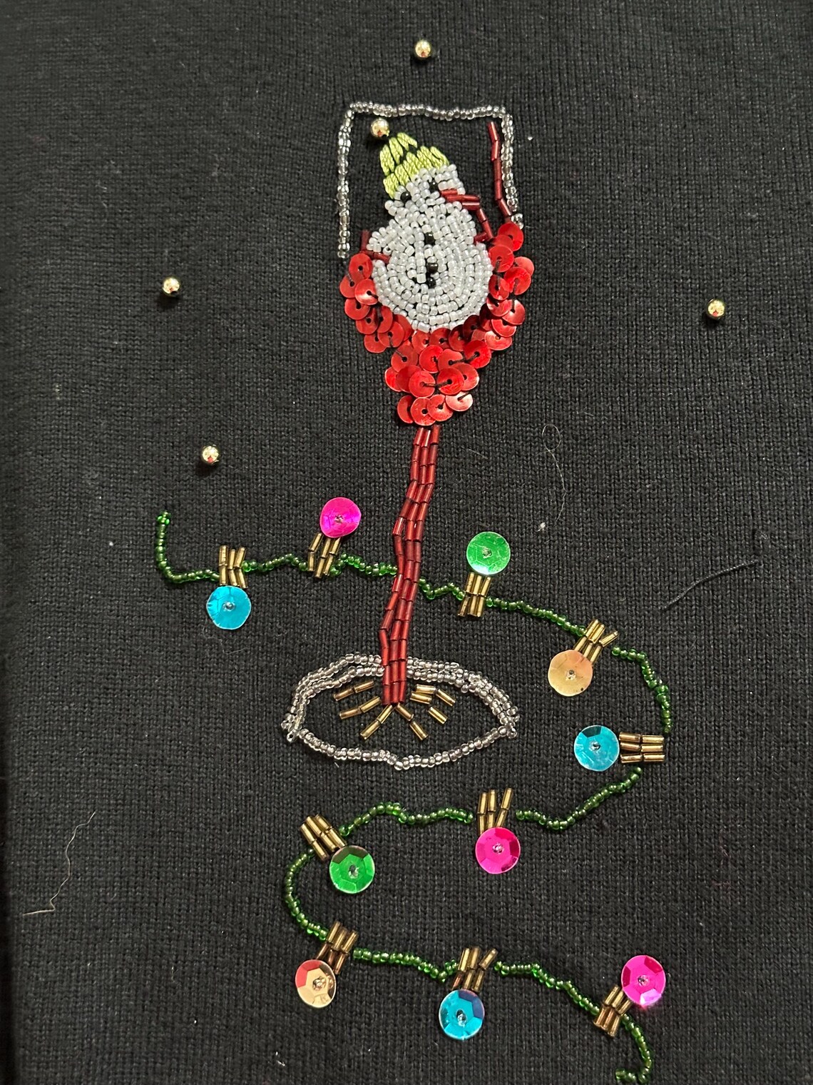 Vintage 90’s KIKIT Embroidered Beaded Sequined Holiday Cardigan Sweater ...
