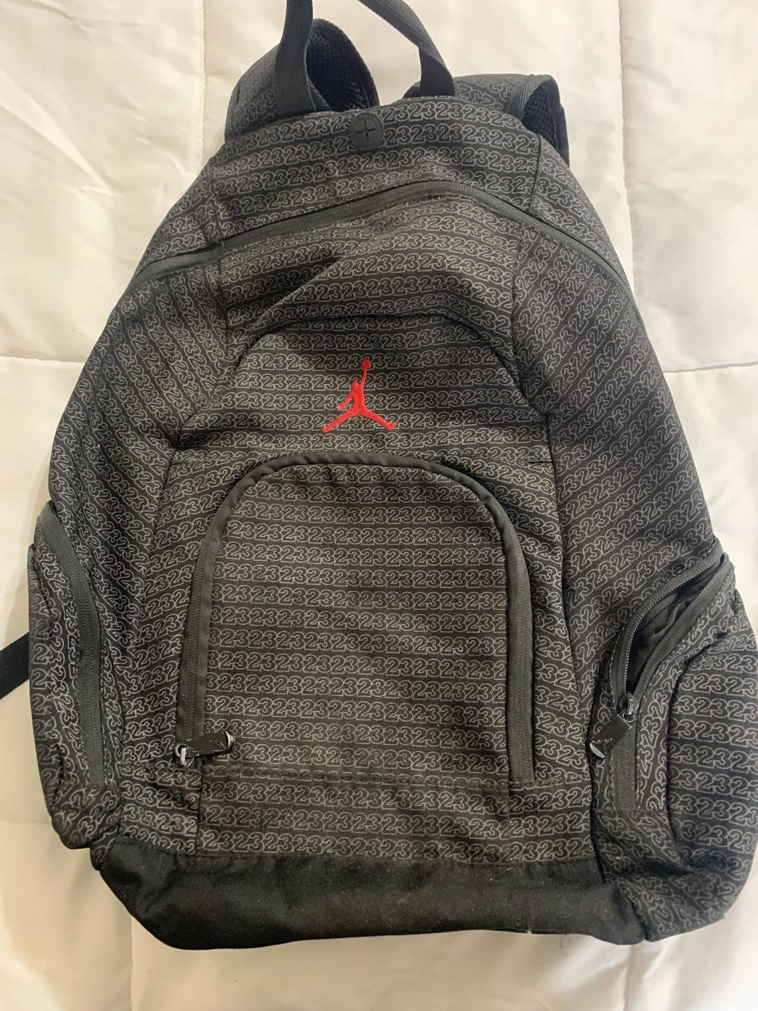 Vintage Nike Michael Jordan #23 Black and Gray With Red Air Jordan Logo ...