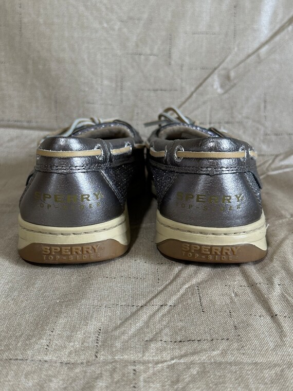Sperry Top Sider Metallic Silver Sparkle slip-ons - … - Gem