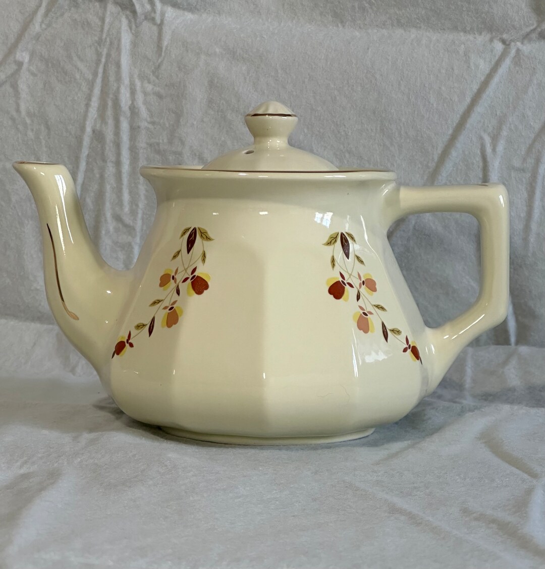 Jewell Autumn Leaf Bellevue Teapot Hall China Tea Pot 2004 NALCC - Etsy