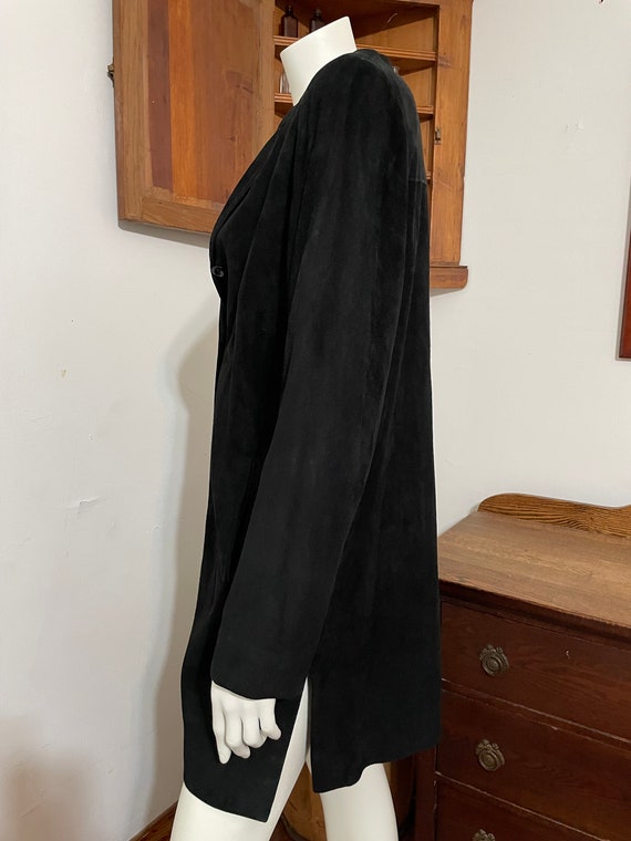 Vintage Sibylle Lyn Black Suede Coat - Gem