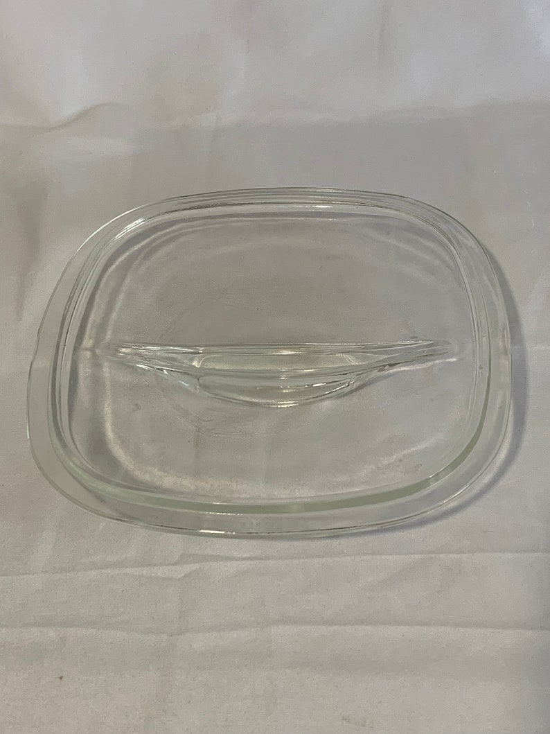 Vintage Pyrex Replacement Clear Glass Square Lid Featuring a Fin Design ...