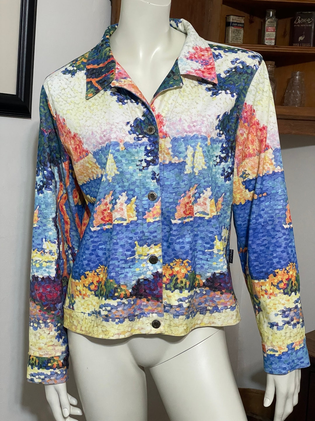 Y2K Impulse of California Water Color Printed Jacket - Size L - Etsy