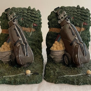 Vintage Golf Bookends - Etsy