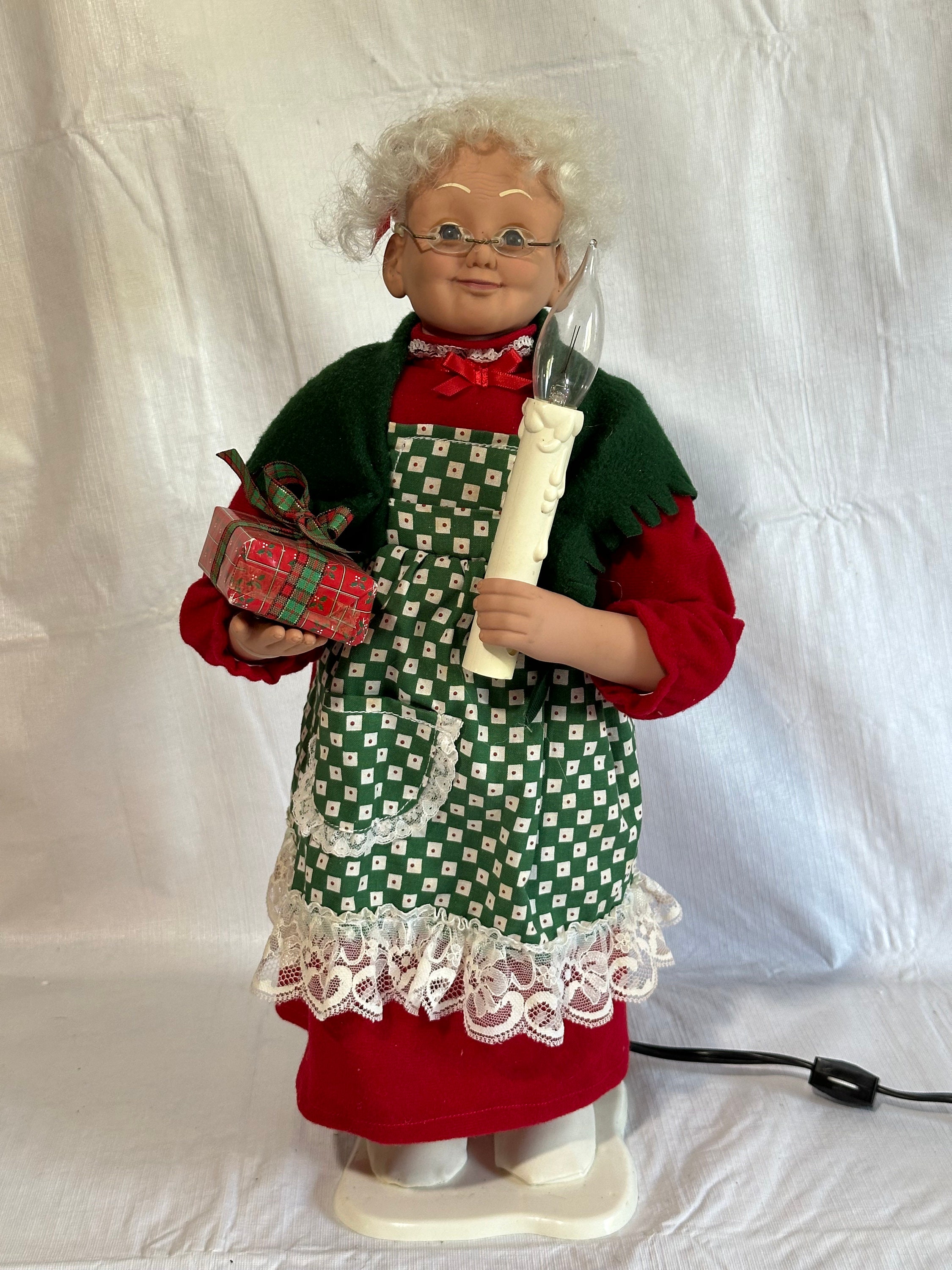 Animated Mrs. Claus Christmas Figurine Holiday Creations 18" 1994 - Etsy
