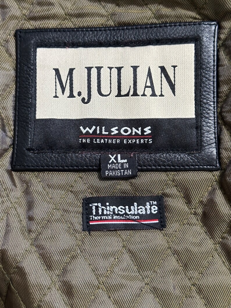 Wilsons Leather Mjulian Black Leather Jacket With Removeable Thinsulate ...