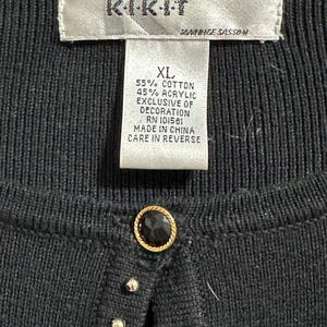 Vintage 90’s KIKIT Embroidered Beaded Sequined Holiday Cardigan Sweater ...