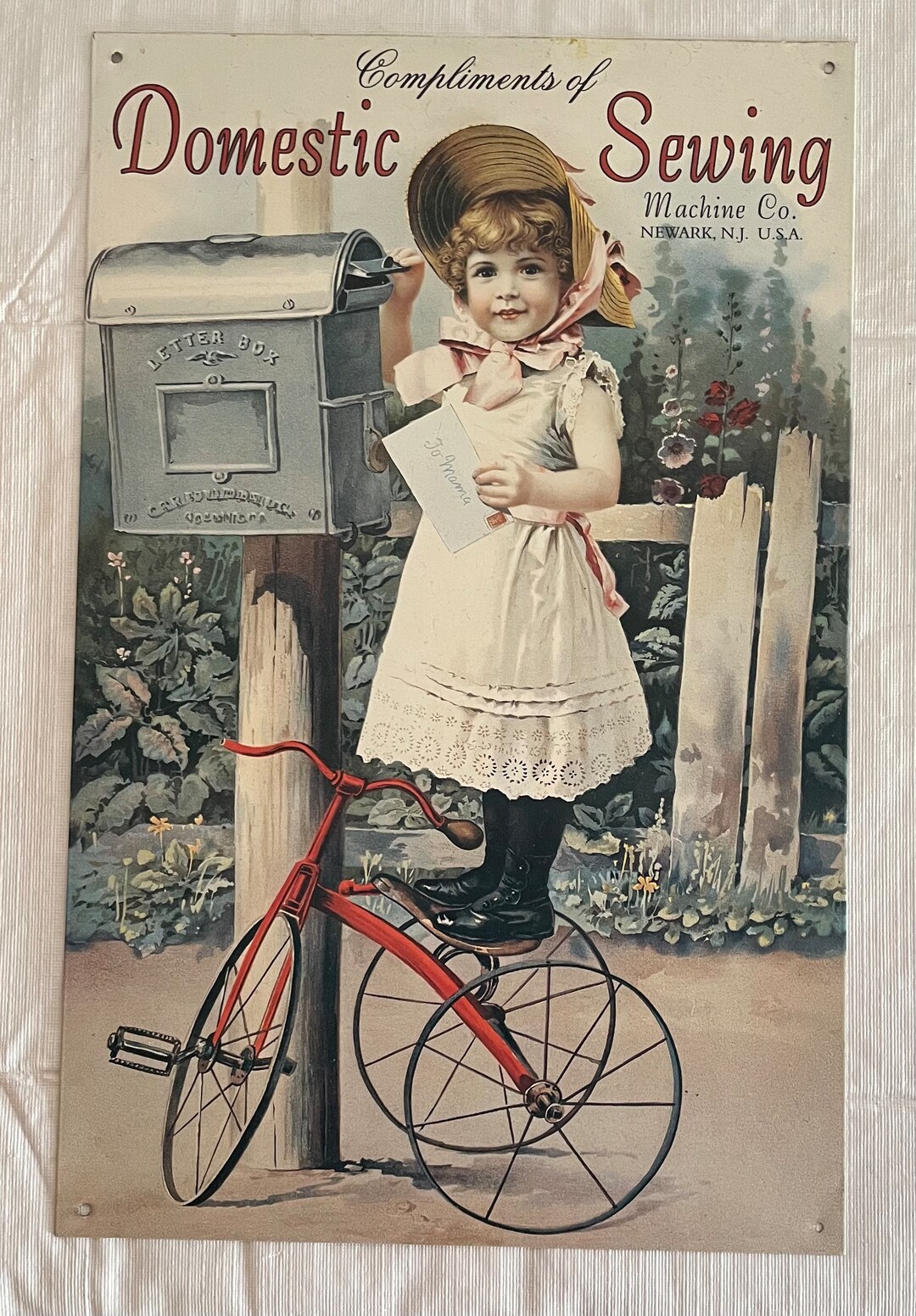 Domestic Sewing Machine Co. Advertisement Metal Sign - Etsy