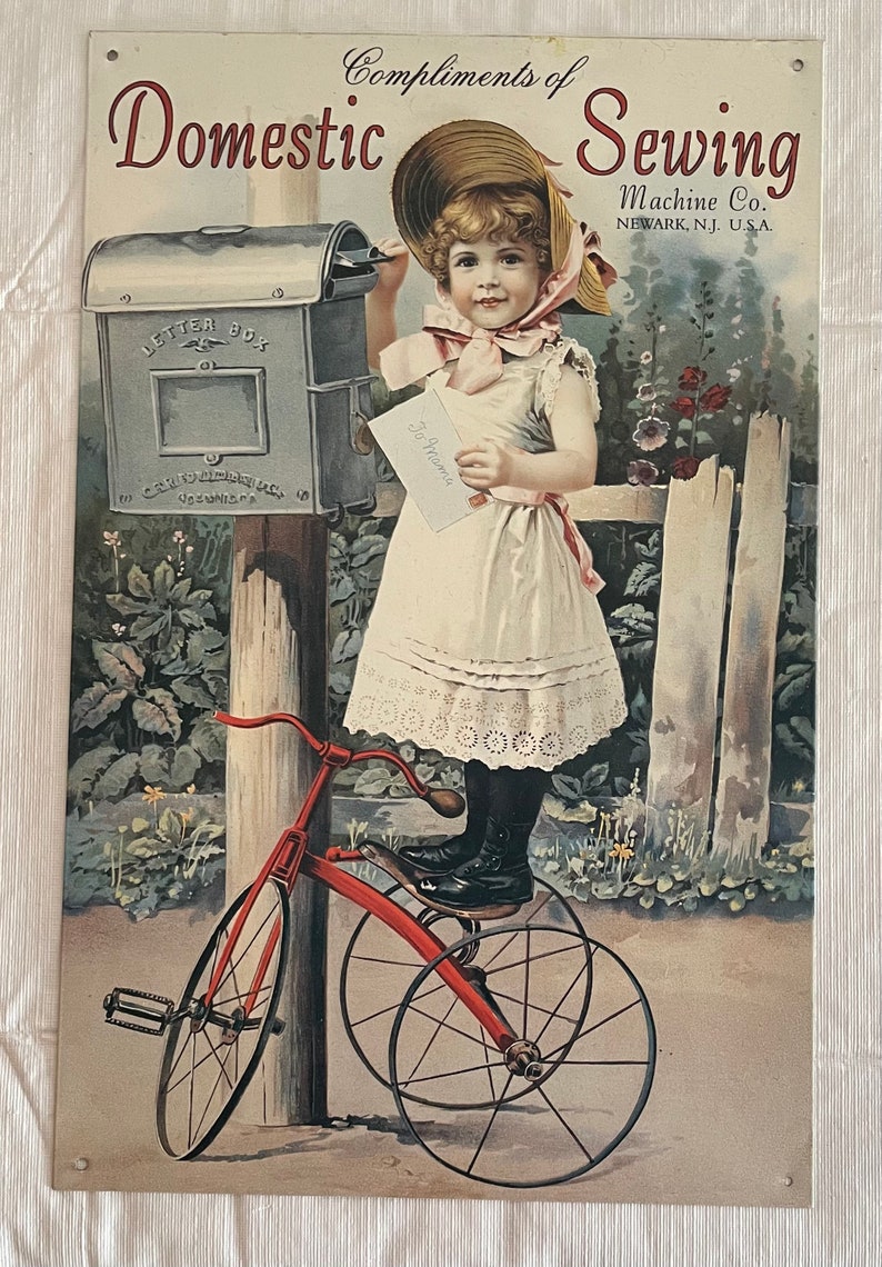 Domestic Sewing Machine Co. Advertisement Metal Sign - Etsy