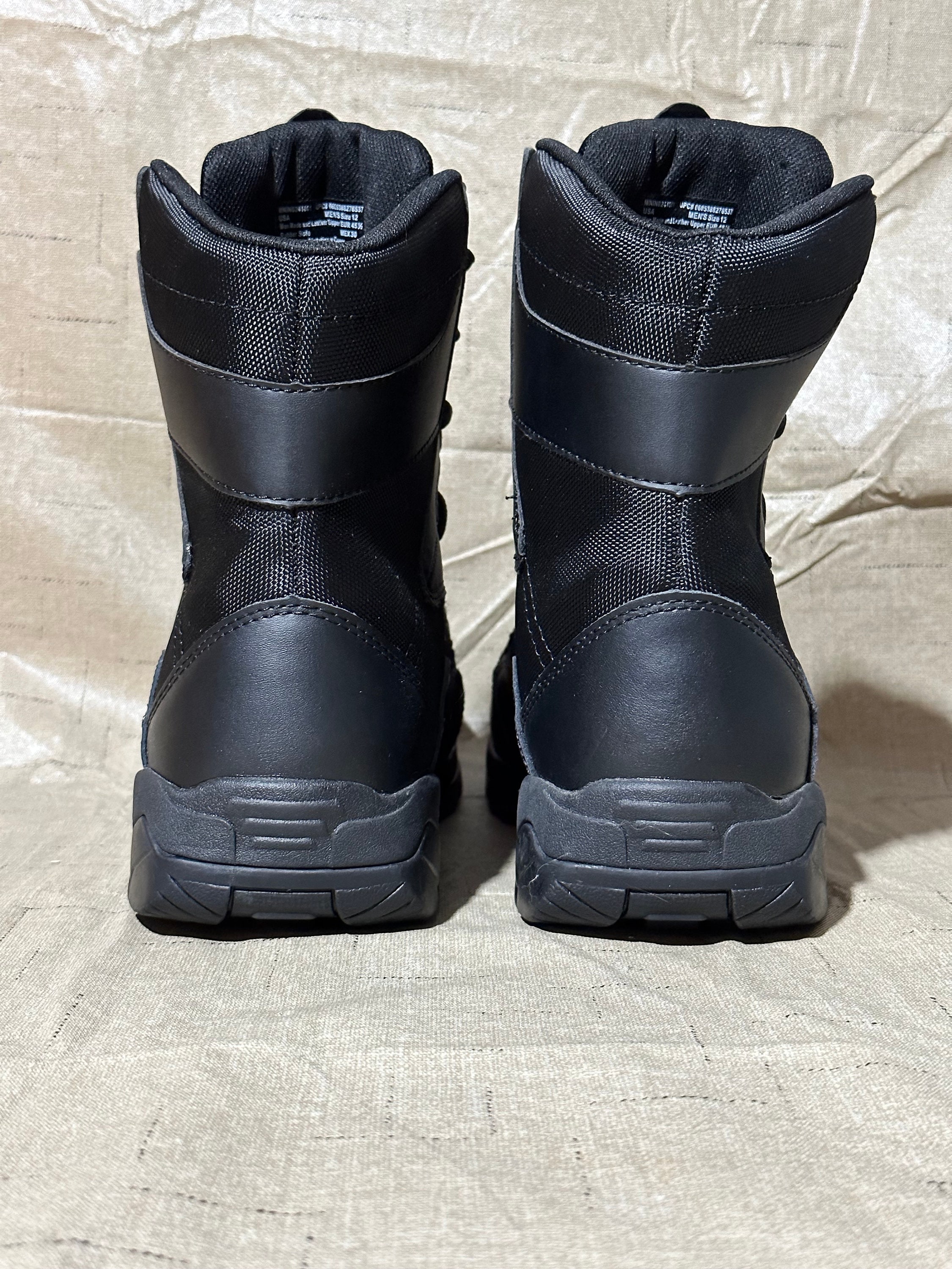 Mens Interceptor Tactical Boots Black Lace up Steel Toe Size 12 US Men ...