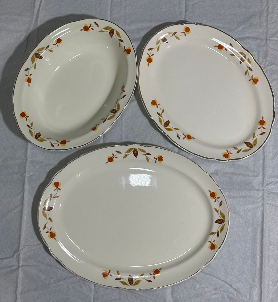 Hall’s Superior Jewel Tea Autumn Leaf Oval Serving Pieces: 13.5 ...