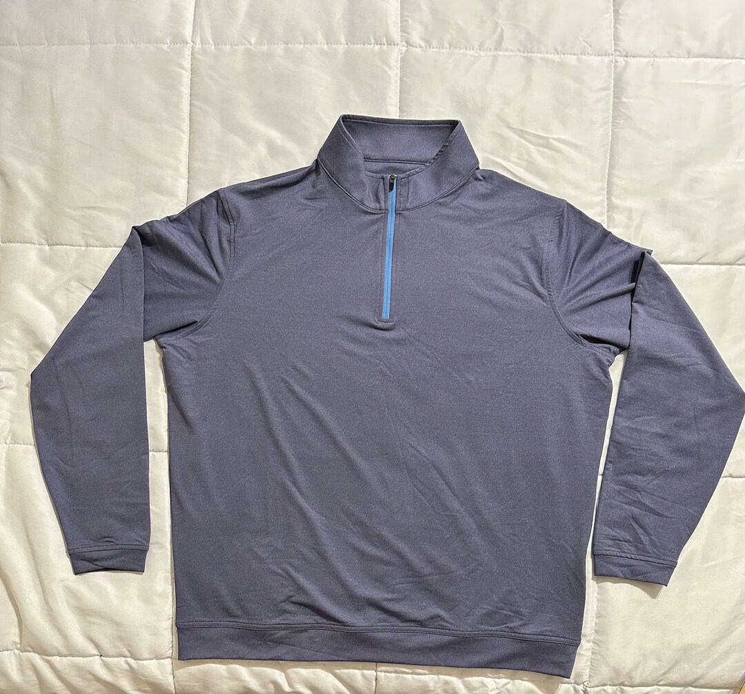 Peter Millar Crown Sport Blue 1/4 Zip Pullover Shirt - Size XL - Etsy
